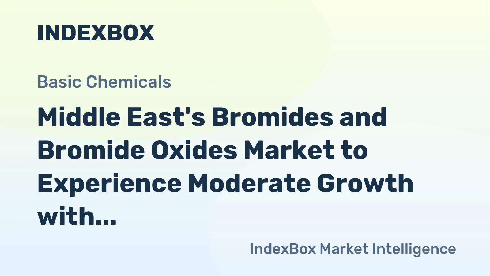 Middle East's Bromides and Bromide Oxides Market to Experience Moderate Growth with a CAGR of +1.0% by 2035