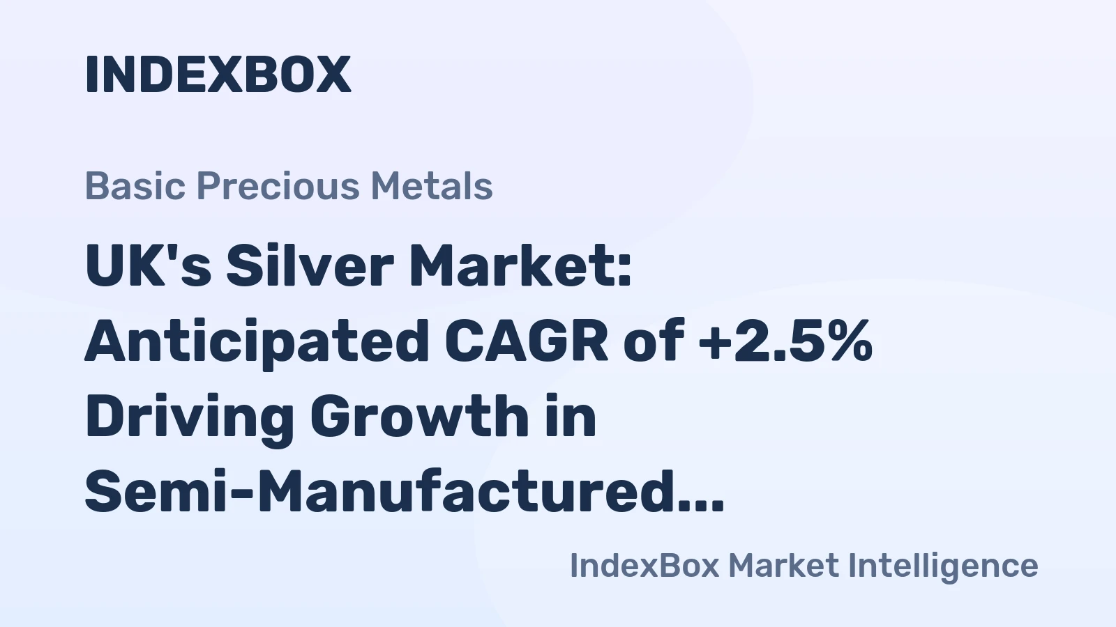 UK's Silver Market: Anticipated CAGR of +2.5% Driving Growth in Semi-Manufactured Forms