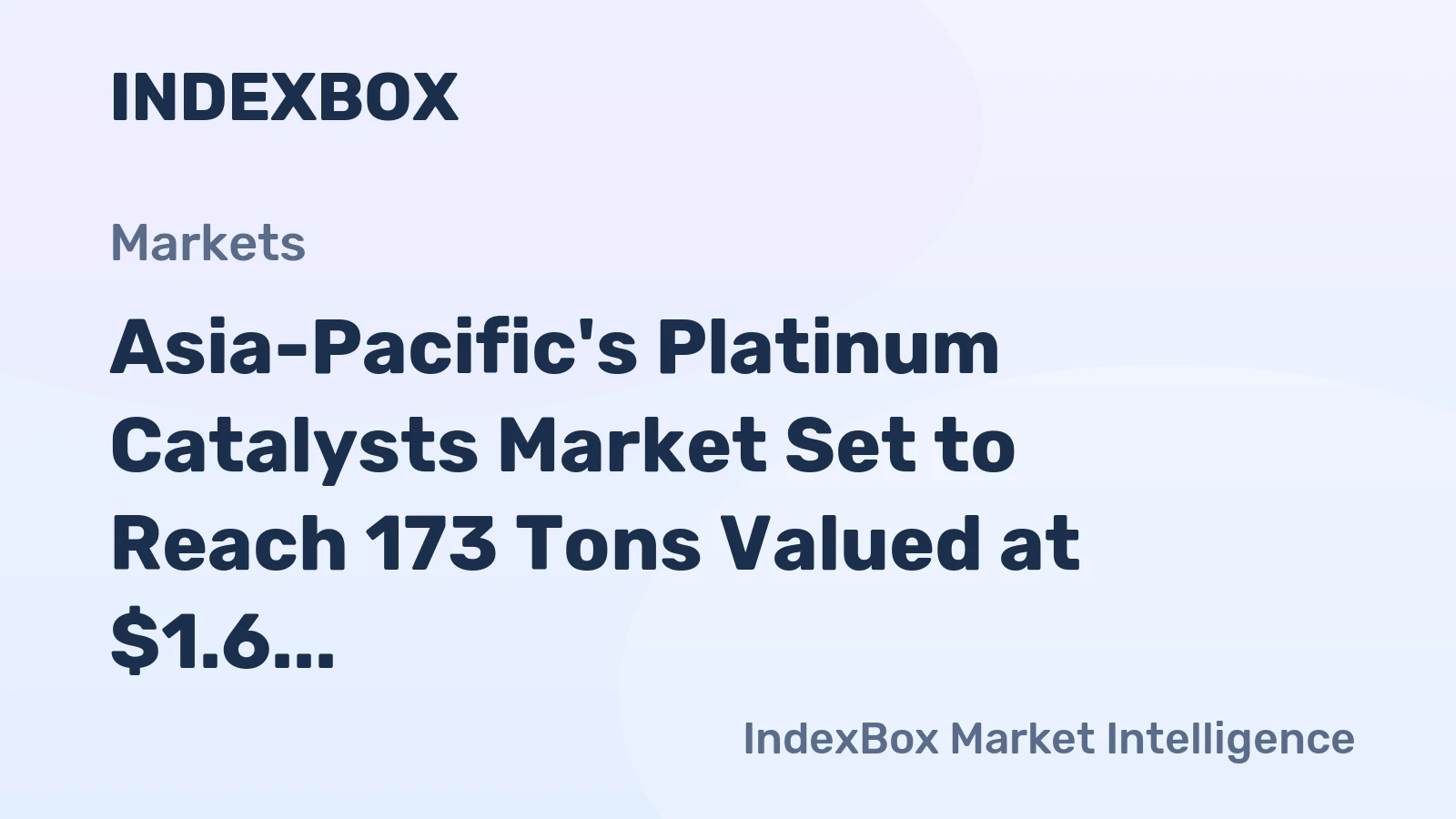 Asia-Pacific's Platinum Catalysts Market Set to Reach 173 Tons Valued at $1.6 Billion by 2035