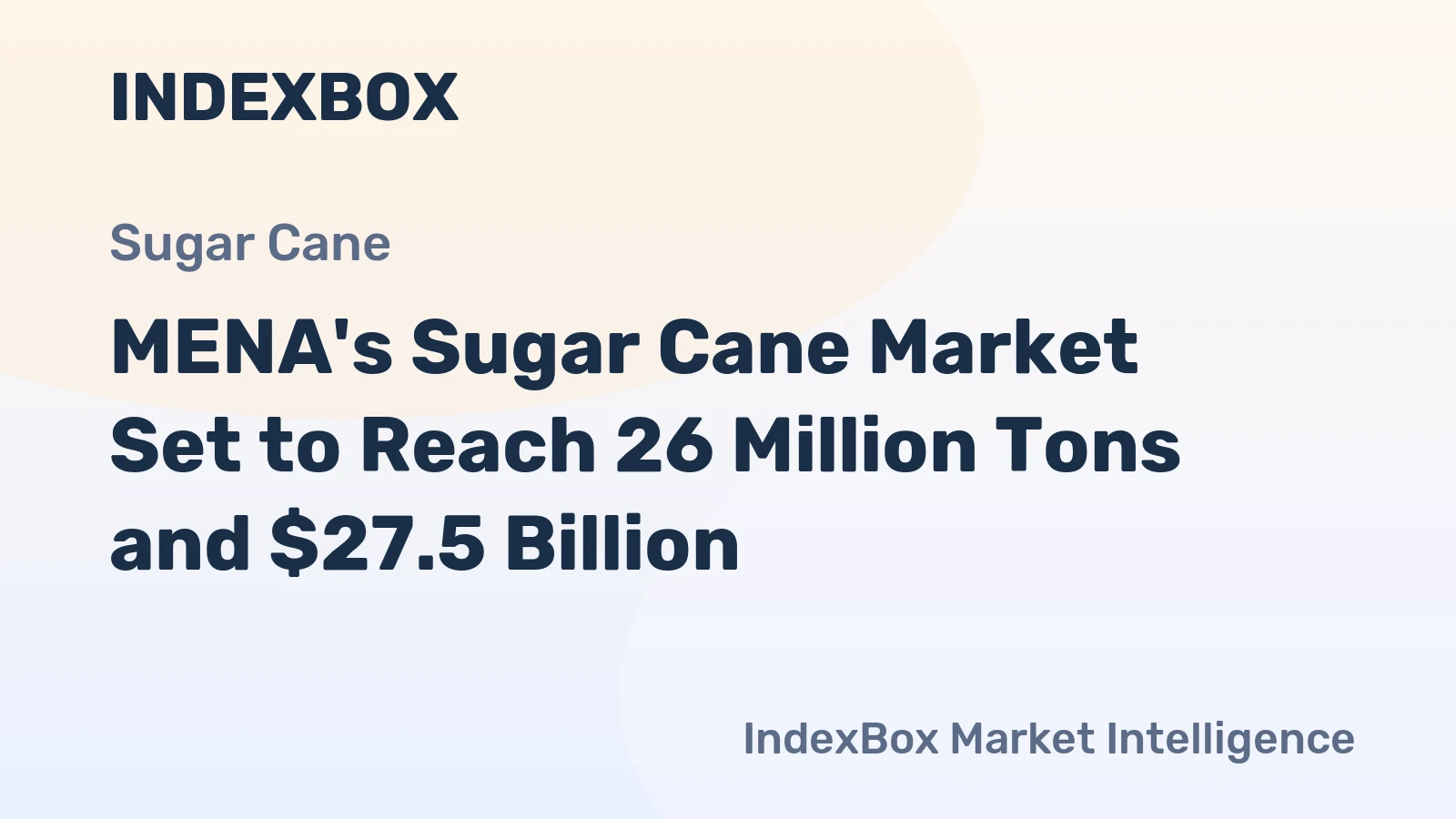 MENA's Sugar Cane Market Set to Reach 26 Million Tons and $27.5 Billion