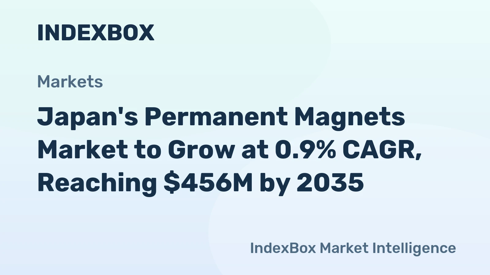 Japan's Permanent Magnets Market to Grow at 0.9% CAGR, Reaching $456M by 2035