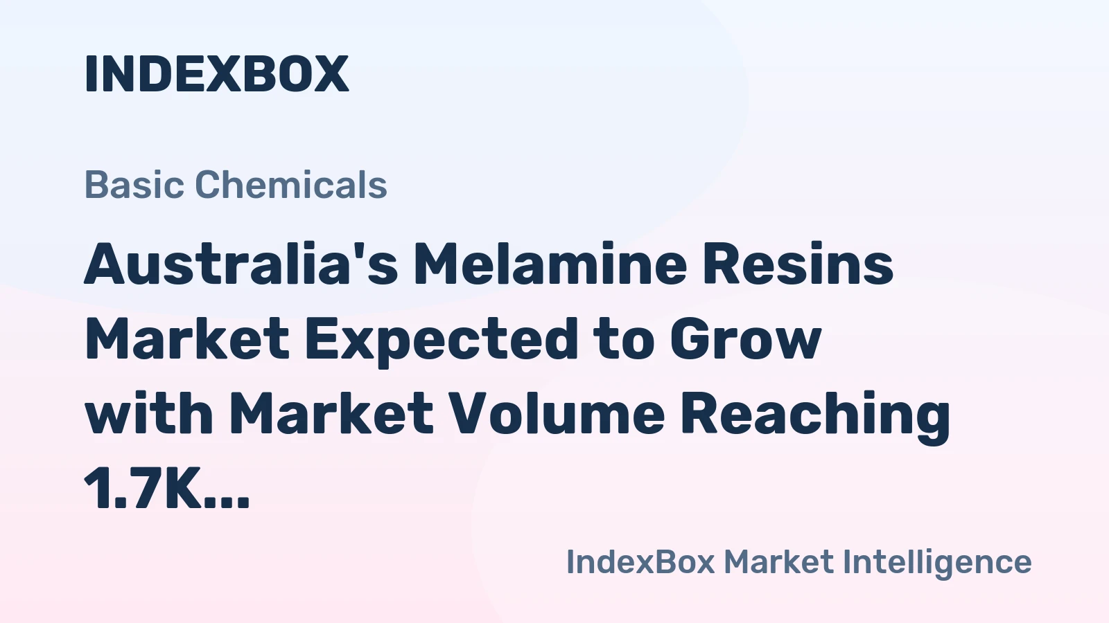 Australia's Melamine Resins Market Expected to Grow with Market Volume Reaching 1.7K tons and Market Value of $4.5M by 2035