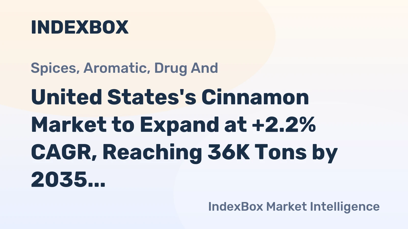 United States's Cinnamon Market to Expand at +2.2% CAGR, Reaching 36K Tons by 2035