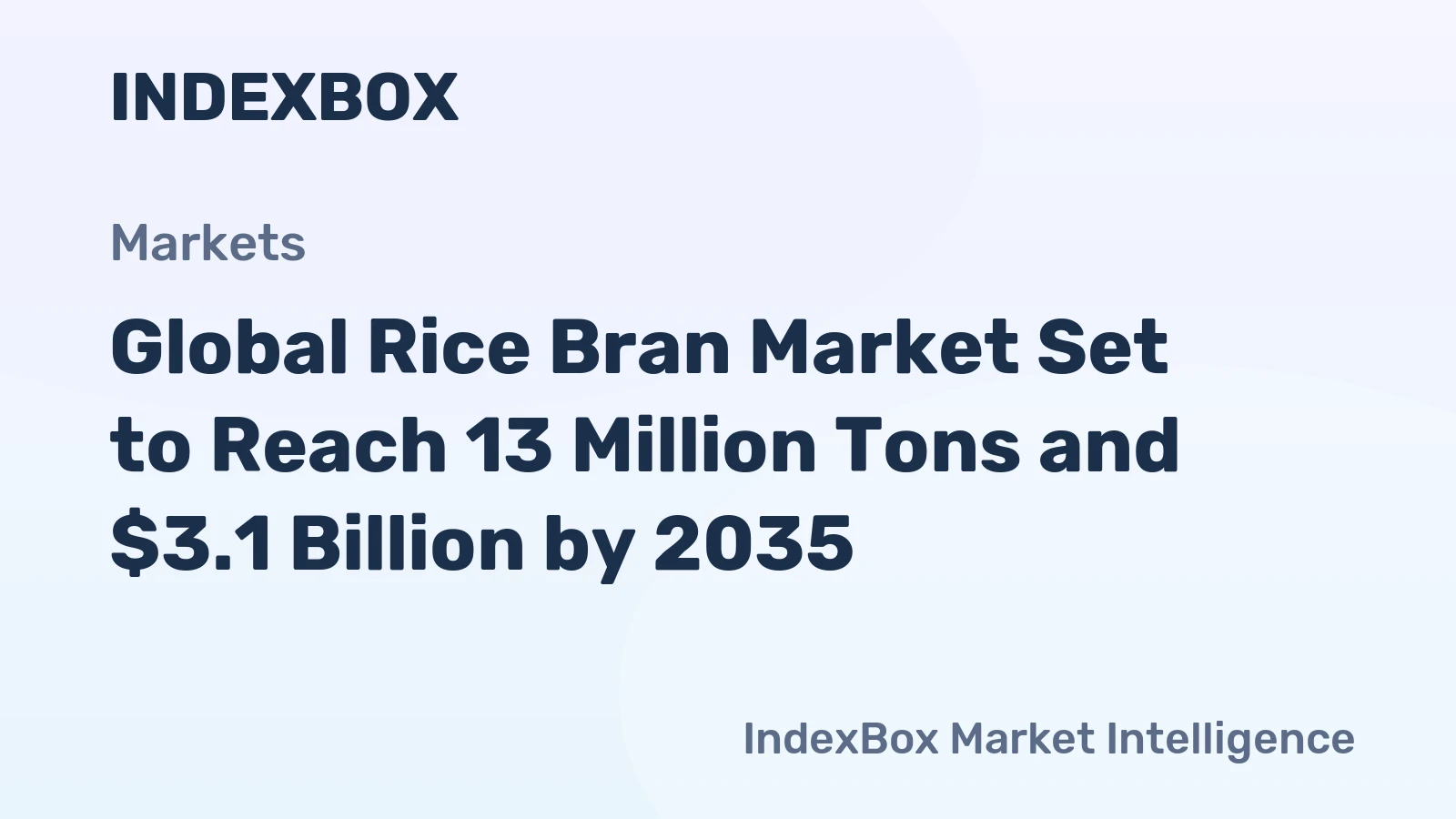 Global Rice Bran Market Set to Reach 13 Million Tons and $3.1 Billion by 2035