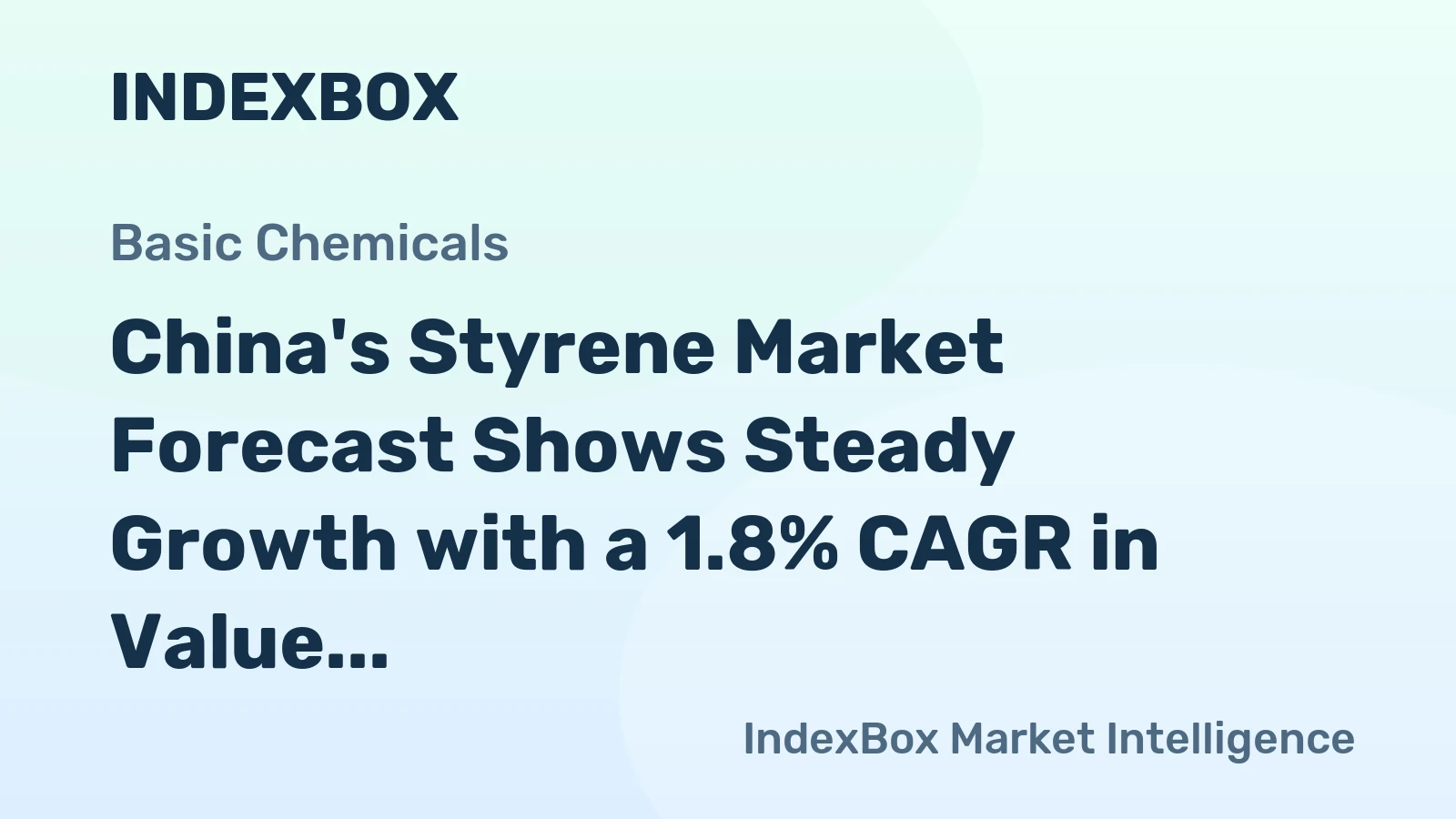 China's Styrene Market Forecast Shows Steady Growth with a 1.8% CAGR in Value Through 2035