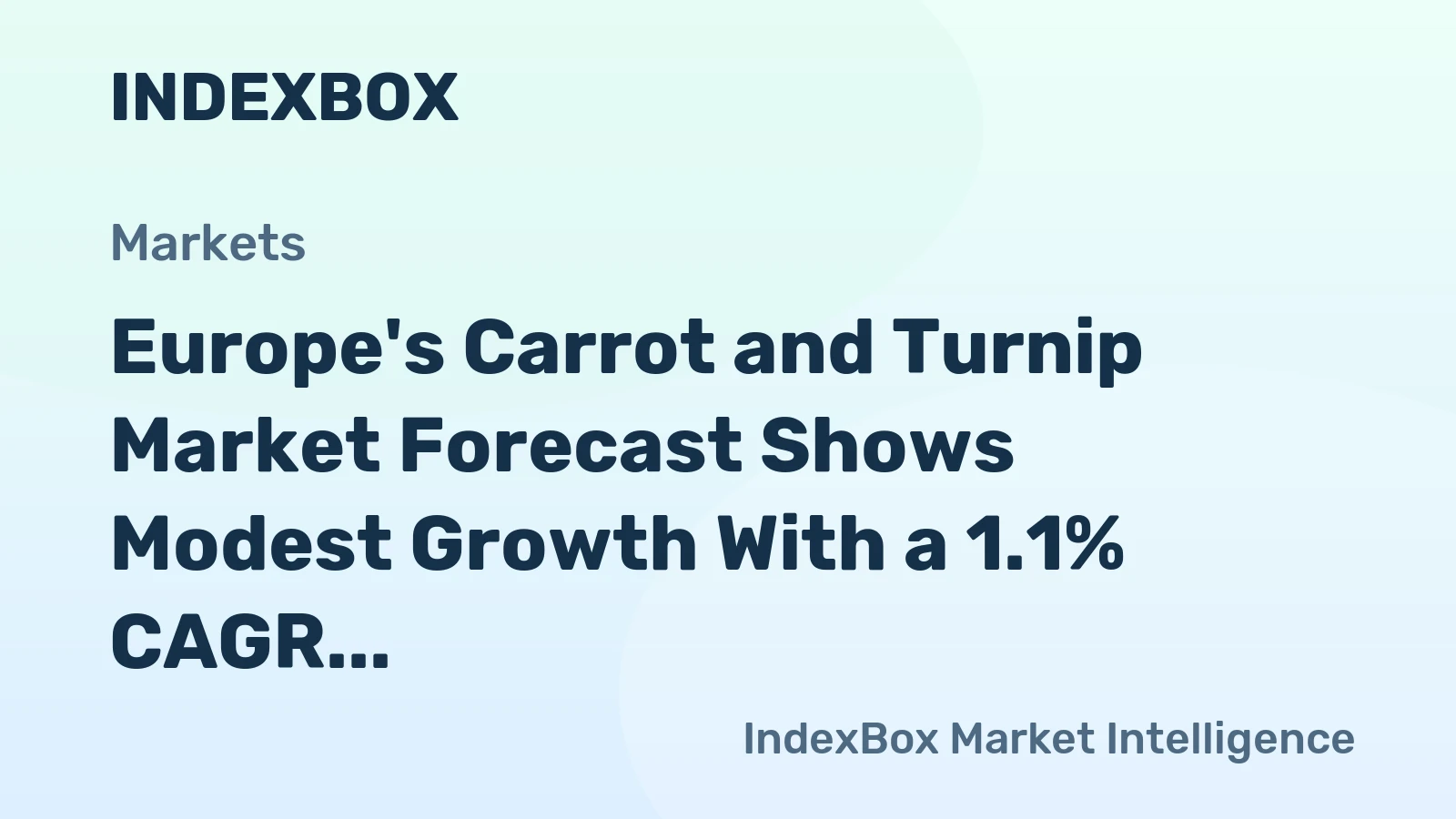 Europe's Carrot and Turnip Market Forecast Shows Modest Growth With a 1.1% CAGR in Value