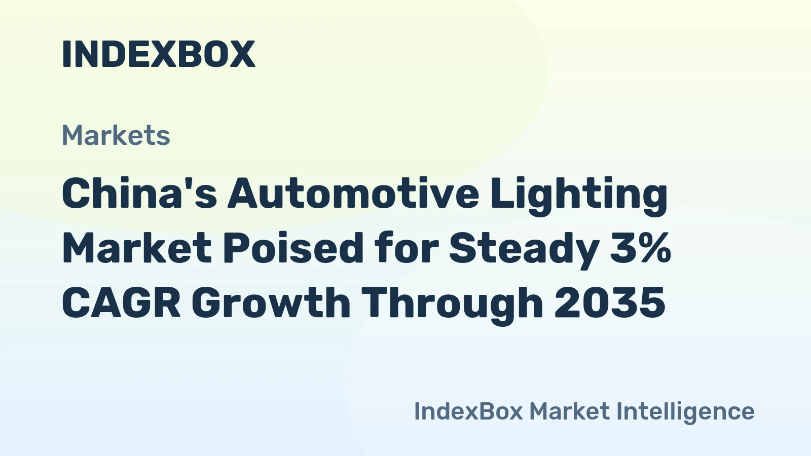 China's Automotive Lighting Market Poised for Steady 3% CAGR Growth Through 2035