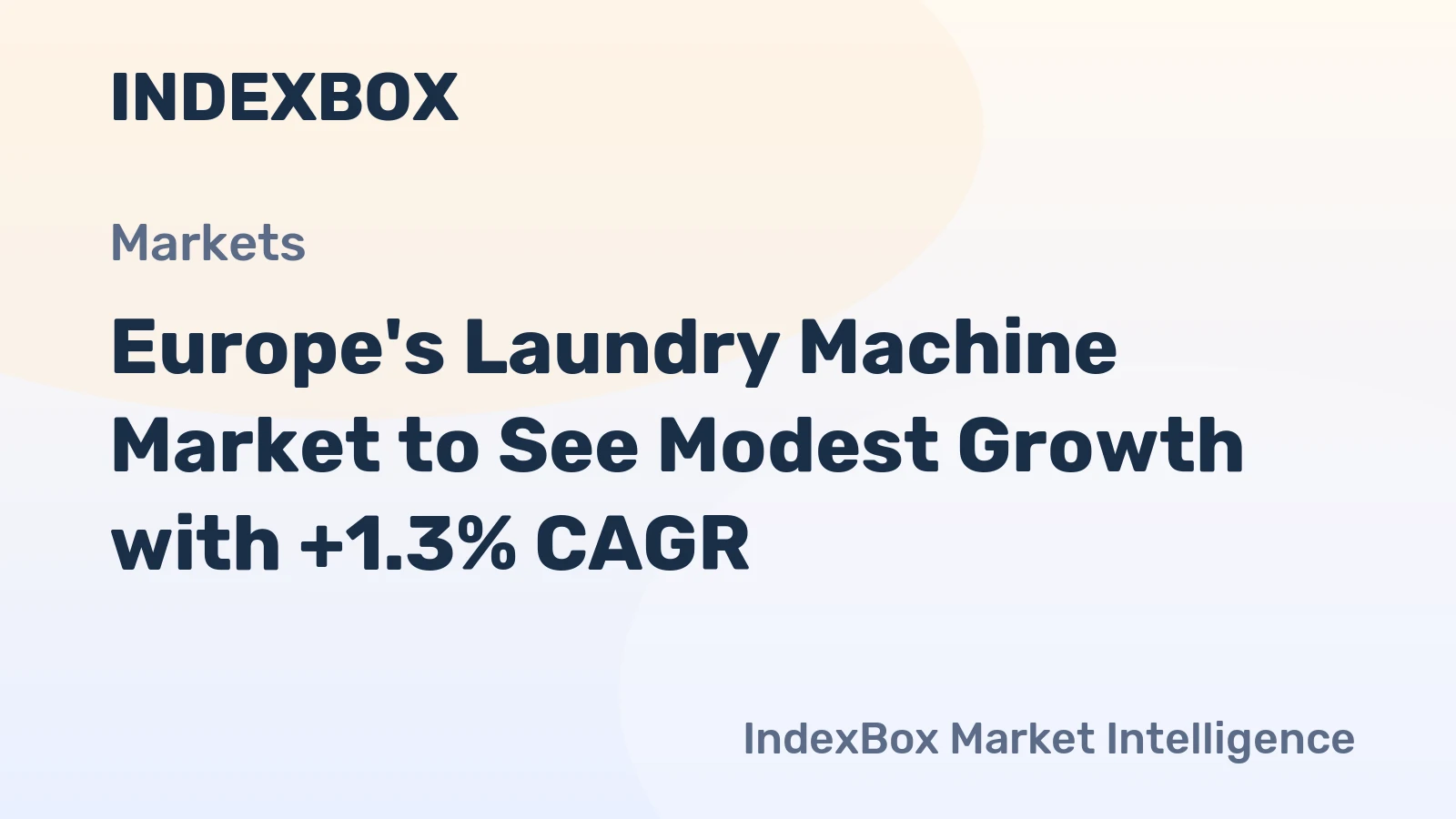 Europe's Laundry Machine Market to See Modest Growth with +1.3% CAGR