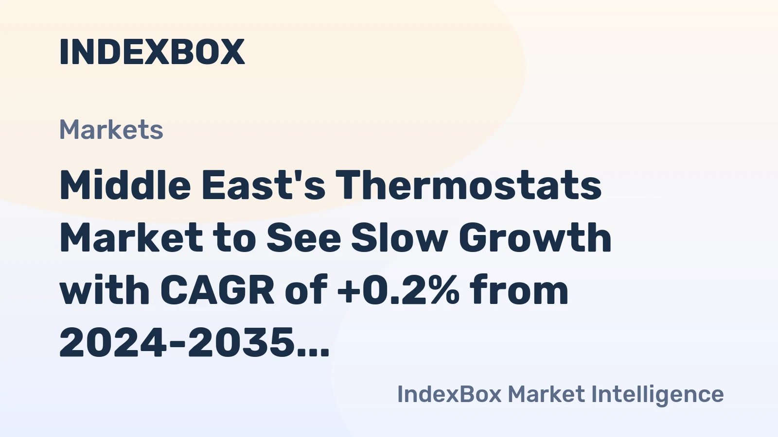Middle East's Thermostats Market to See Slow Growth with CAGR of +0.2% from 2024-2035