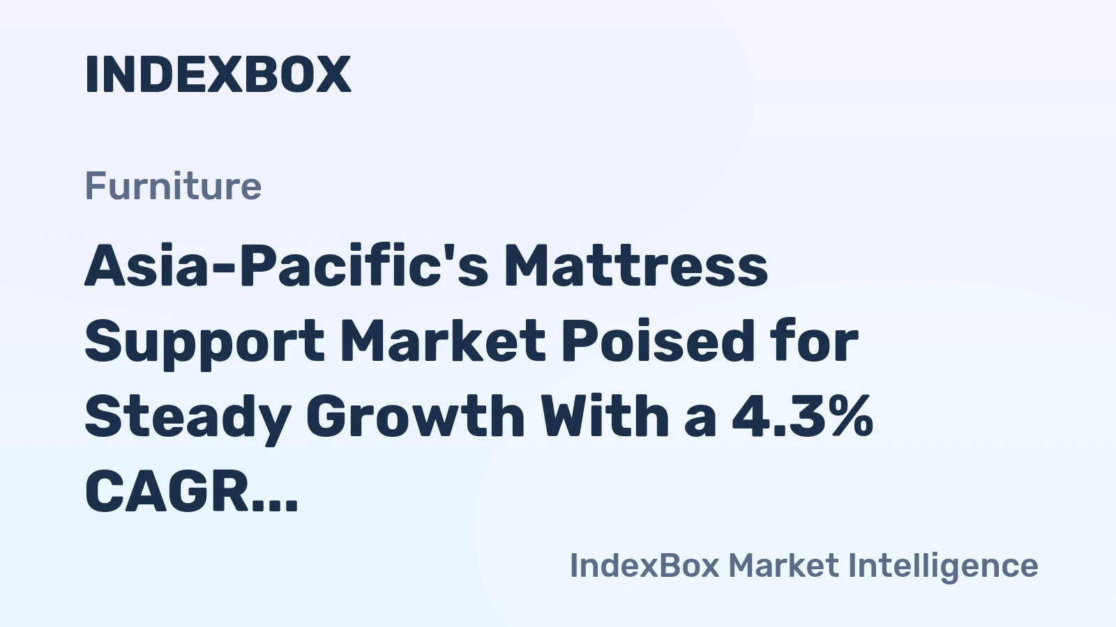 Asia-Pacific's Mattress Support Market Poised for Steady Growth With a 4.3% CAGR Through 2035