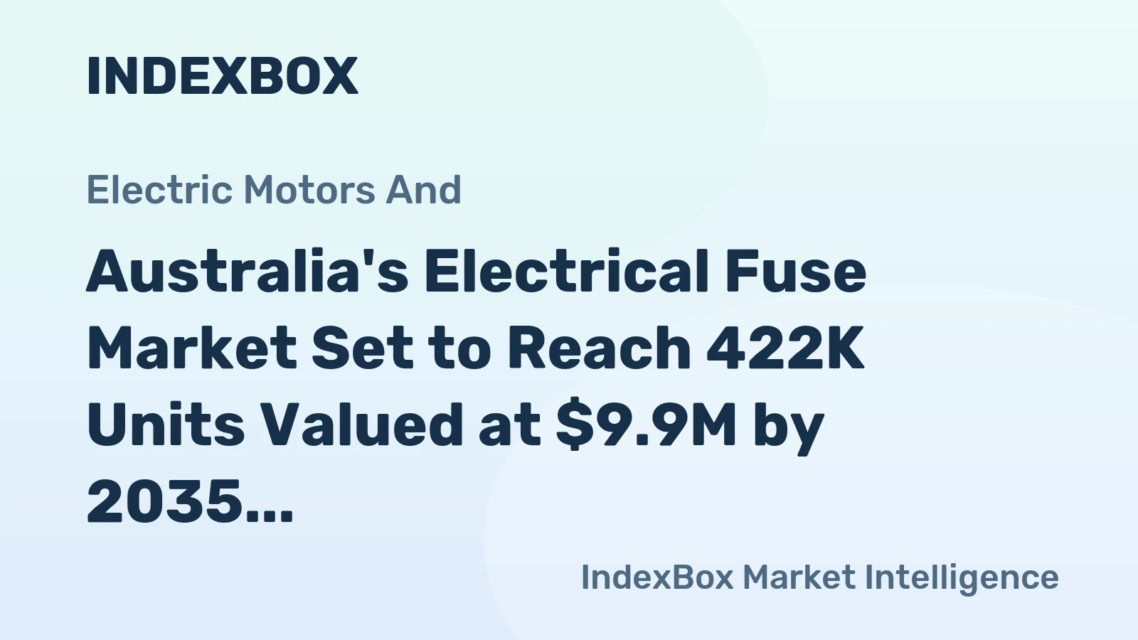 Australia's Electrical Fuse Market Set to Reach 422K Units Valued at $9.9M by 2035