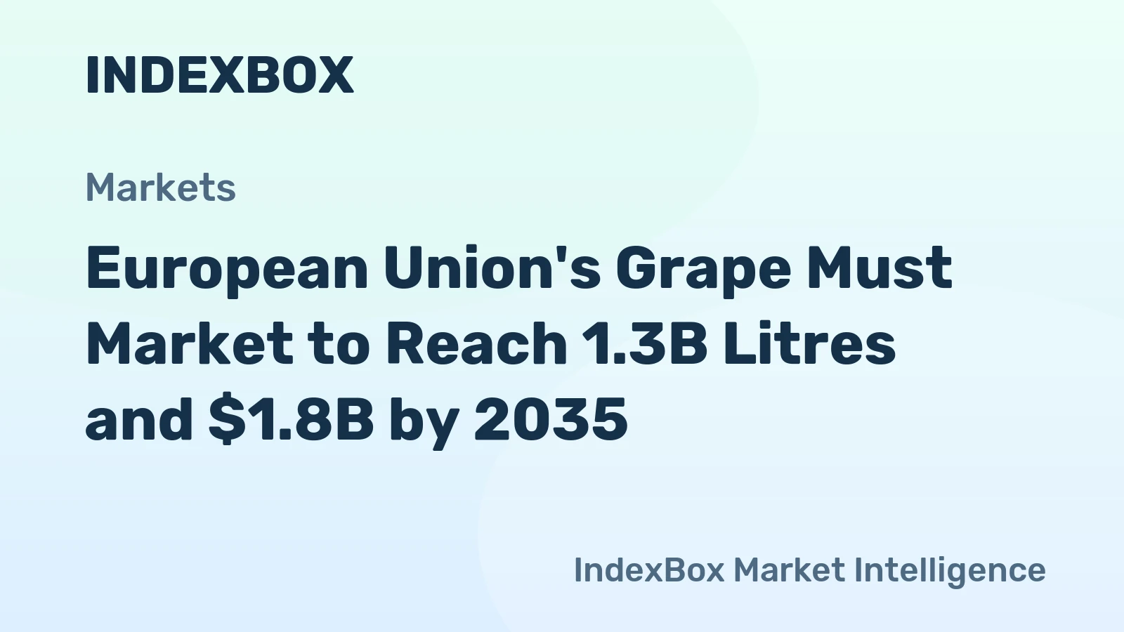 European Union's Grape Must Market to Reach 1.3B Litres and $1.8B by 2035