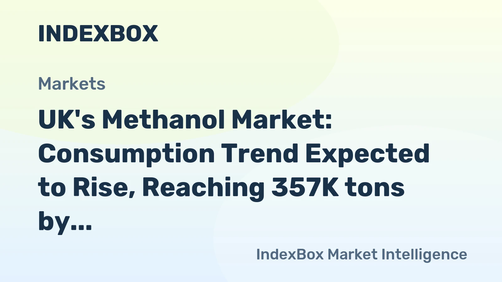 UK's Methanol Market: Consumption Trend Expected to Rise, Reaching 357K tons by 2035