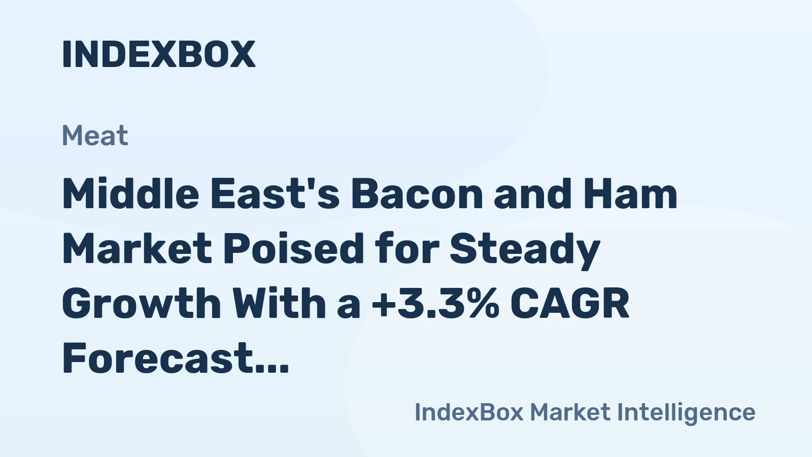 Middle East's Bacon and Ham Market Poised for Steady Growth With a +3.3% CAGR Forecast
