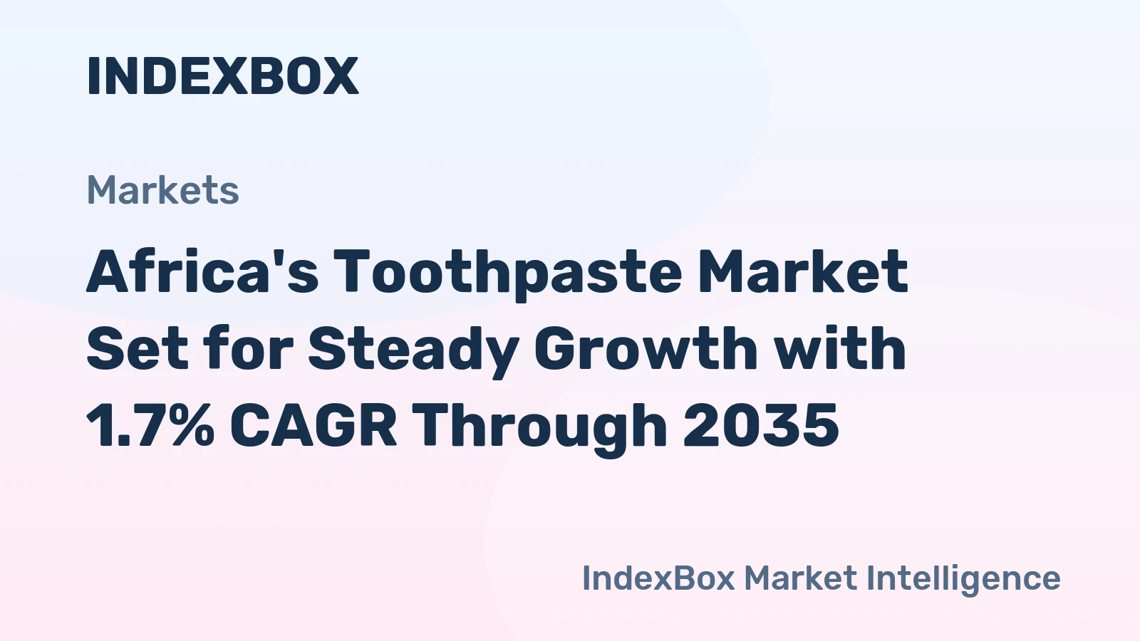 Africa's Toothpaste Market Set for Steady Growth with 1.7% CAGR Through 2035