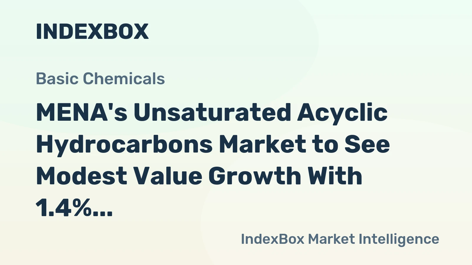MENA's Unsaturated Acyclic Hydrocarbons Market to See Modest Value Growth With 1.4% CAGR Through 2035