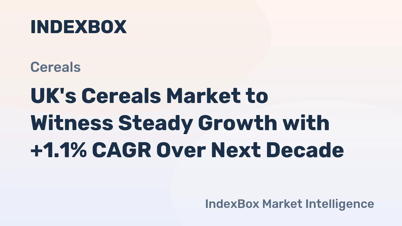 UK's Cereals Market to Witness Steady Growth with +1.1% CAGR Over Next Decade