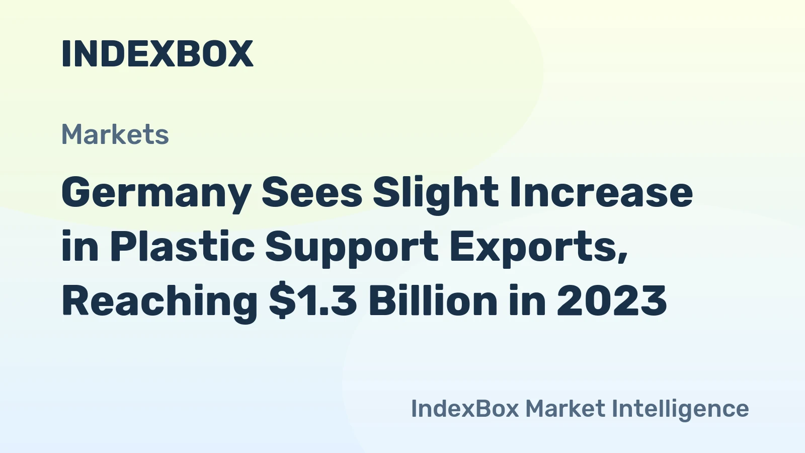 Germany Sees Slight Increase in Plastic Support Exports, Reaching $1.3 Billion in 2023