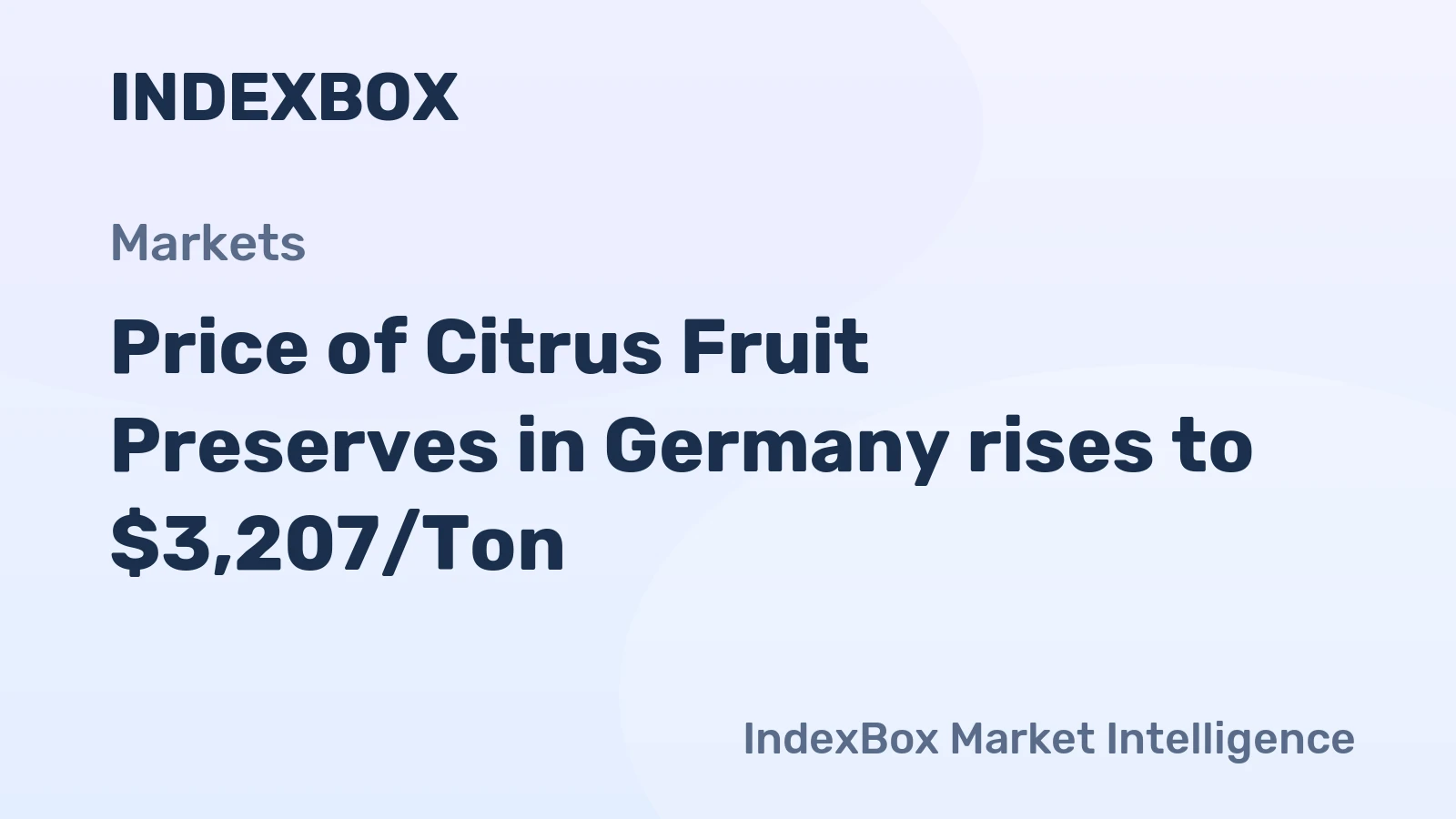 Price of Citrus Fruit Preserves in Germany rises to $3,207/Ton