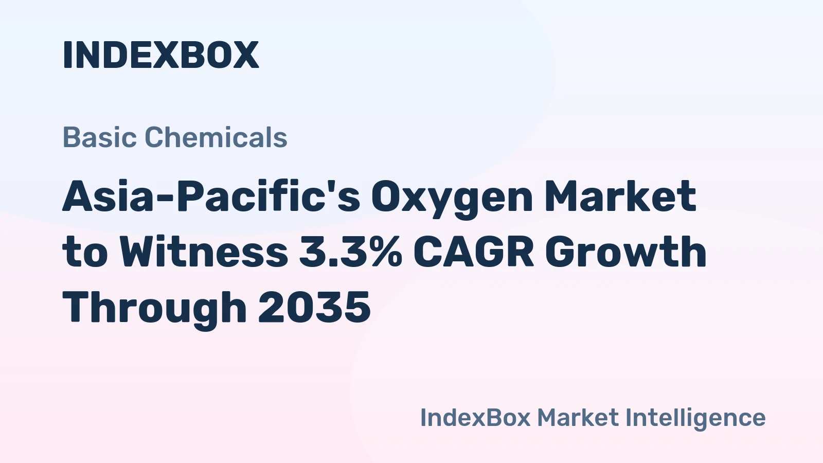 Asia-Pacific's Oxygen Market to Witness 3.3% CAGR Growth Through 2035