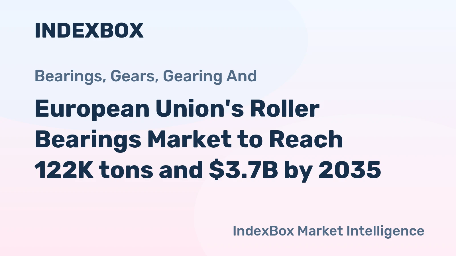 European Union's Roller Bearings Market to Reach 122K tons and $3.7B by 2035