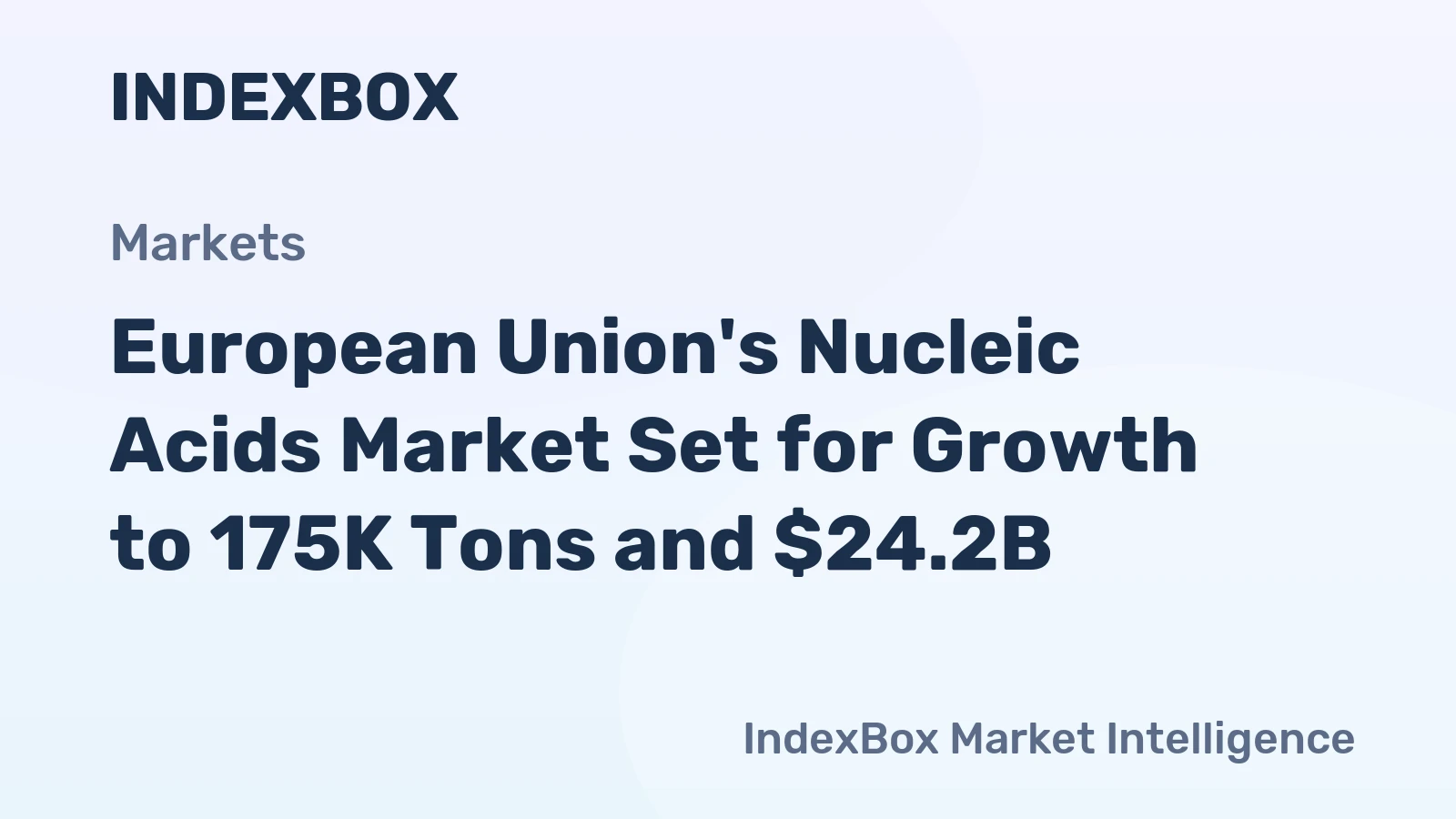 European Union's Nucleic Acids Market Set for Growth to 175K Tons and $24.2B