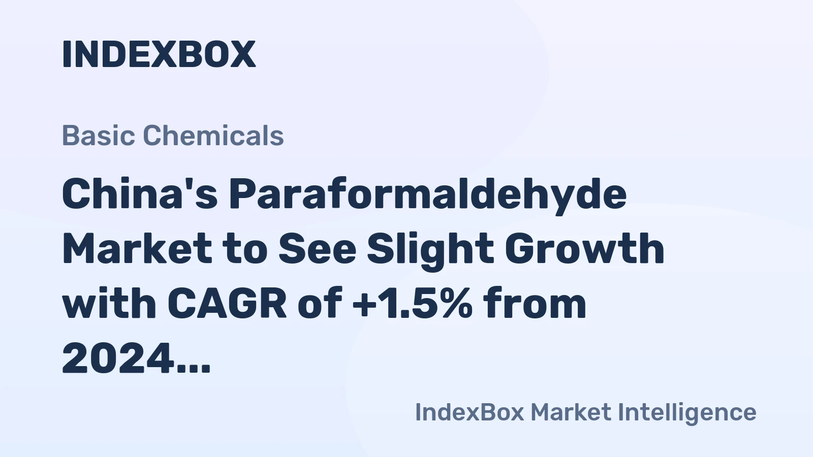 China's Paraformaldehyde Market to See Slight Growth with CAGR of +1.5% from 2024 to 2035