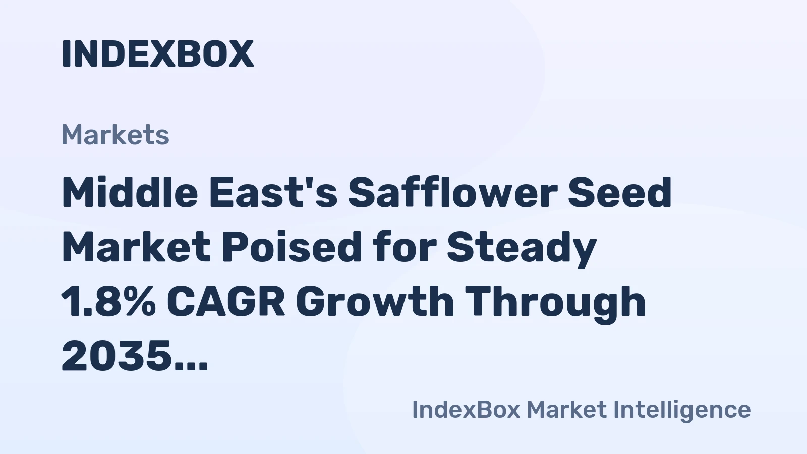Middle East's Safflower Seed Market Poised for Steady 1.8% CAGR Growth Through 2035