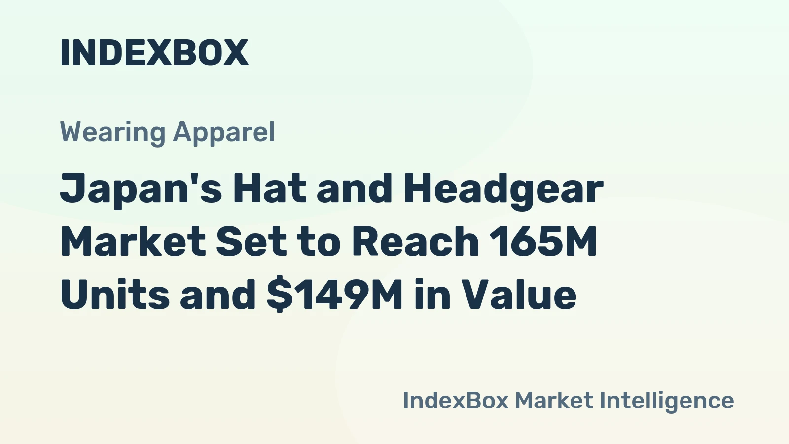 Japan's Hat and Headgear Market Set to Reach 165M Units and $149M in Value
