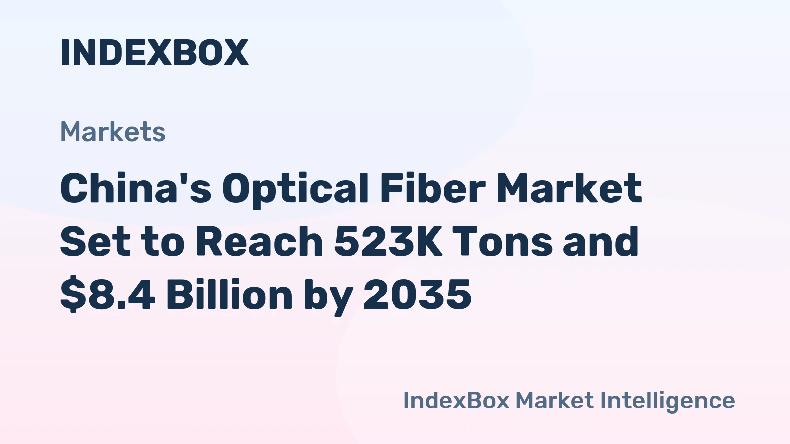 China's Optical Fiber Market Set to Reach 523K Tons and $8.4 Billion by 2035