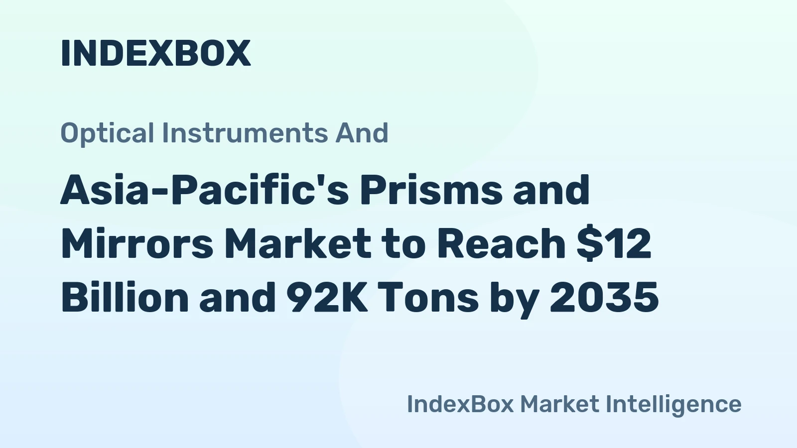 Asia-Pacific's Prisms and Mirrors Market to Reach $12 Billion and 92K Tons by 2035