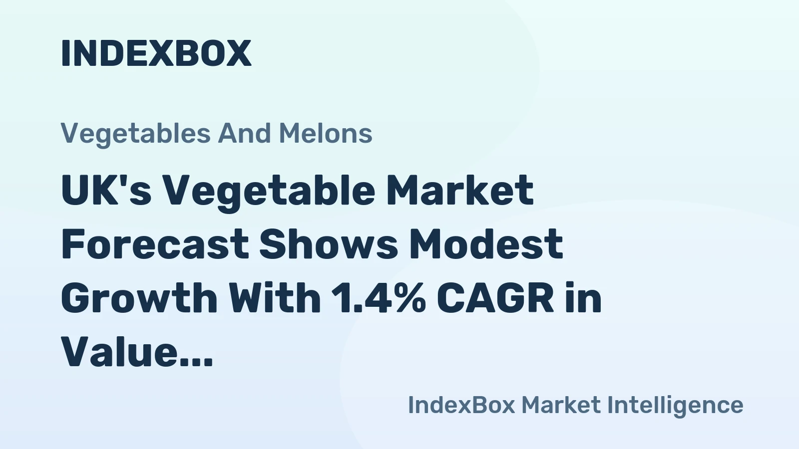 UK's Vegetable Market Forecast Shows Modest Growth With 1.4% CAGR in Value Through 2035