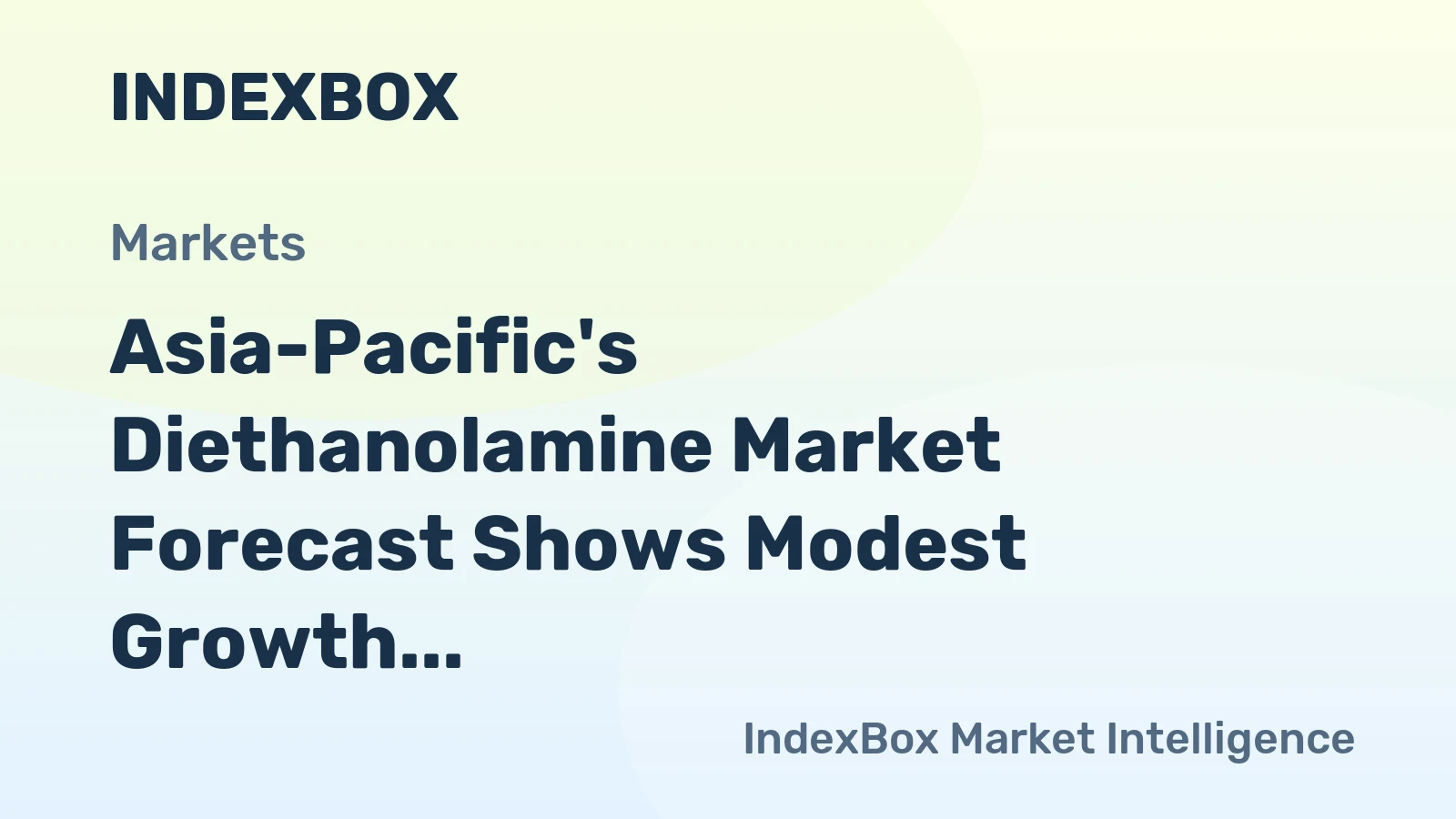 Asia-Pacific's Diethanolamine Market Forecast Shows Modest Growth with 1.6% CAGR in Value