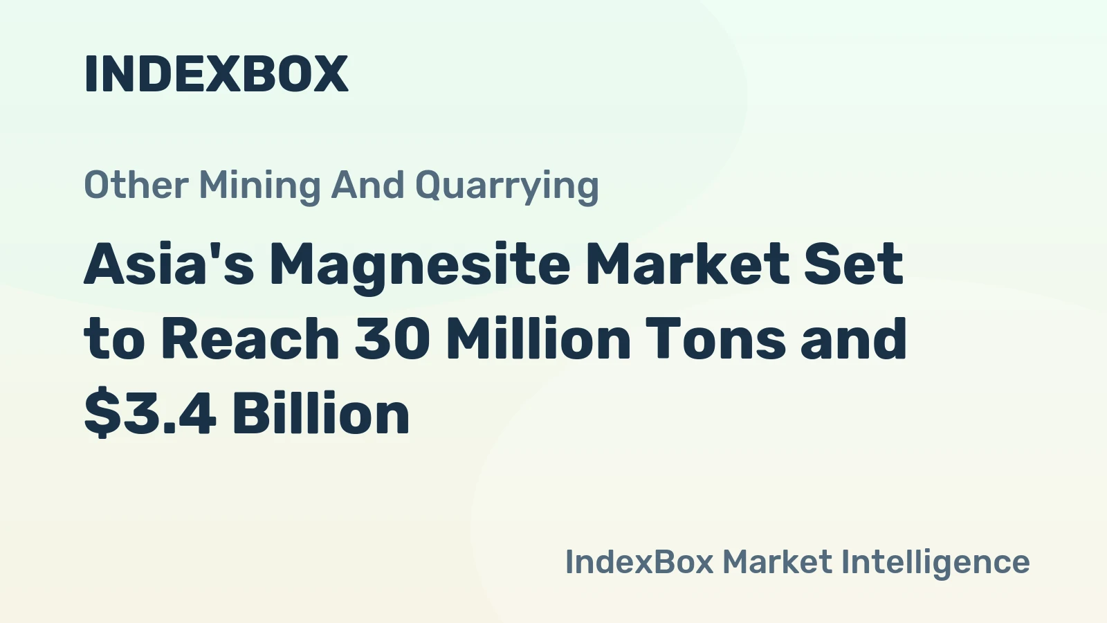 Asia's Magnesite Market Set to Reach 30 Million Tons and $3.4 Billion
