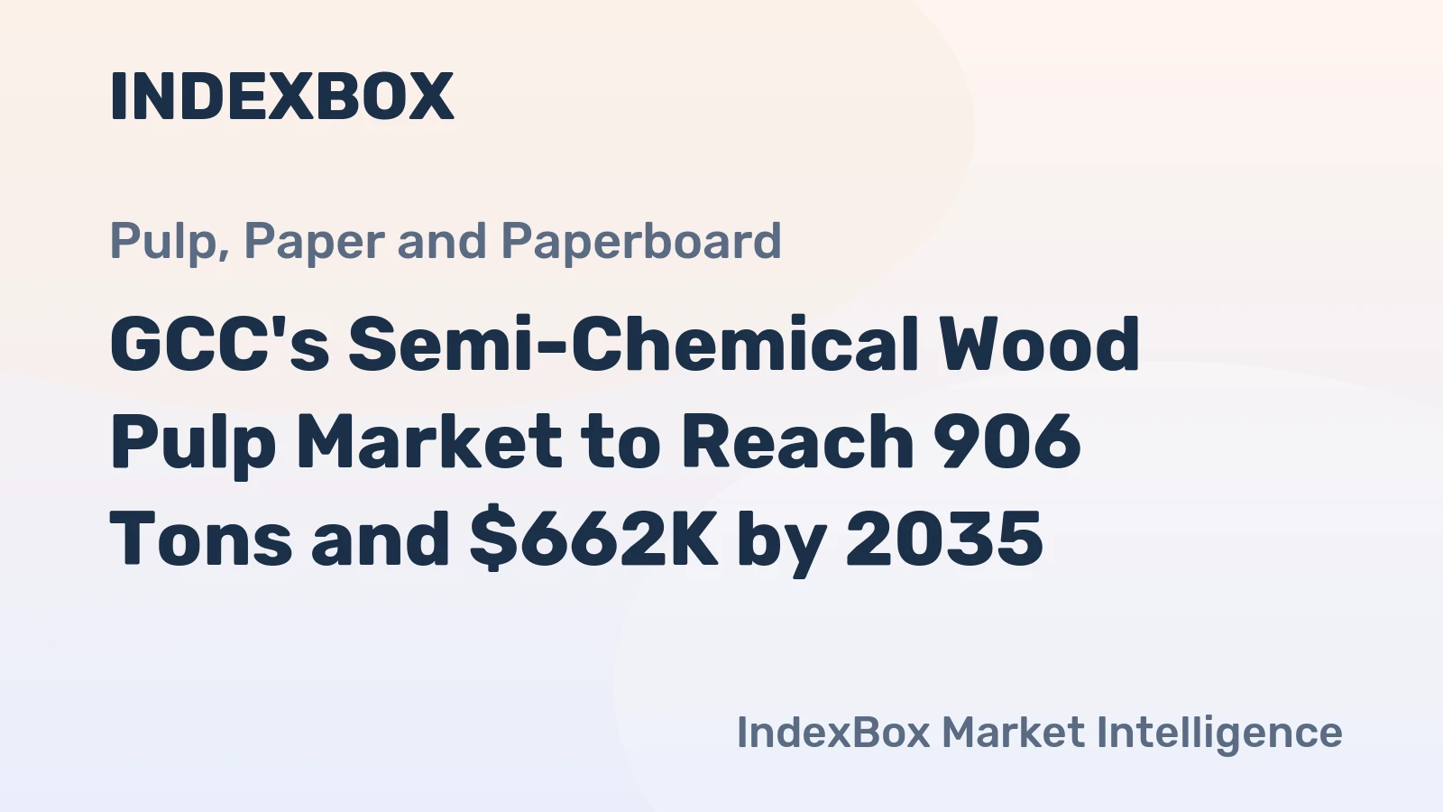 GCC's Semi-Chemical Wood Pulp Market to Reach 906 Tons and $662K by 2035