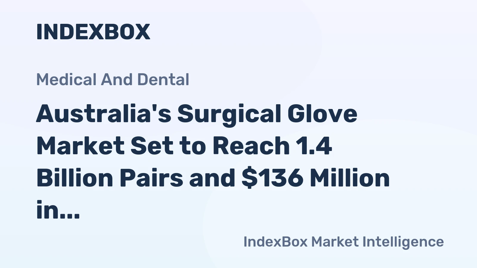 Australia's Surgical Glove Market Set to Reach 1.4 Billion Pairs and $136 Million in Value