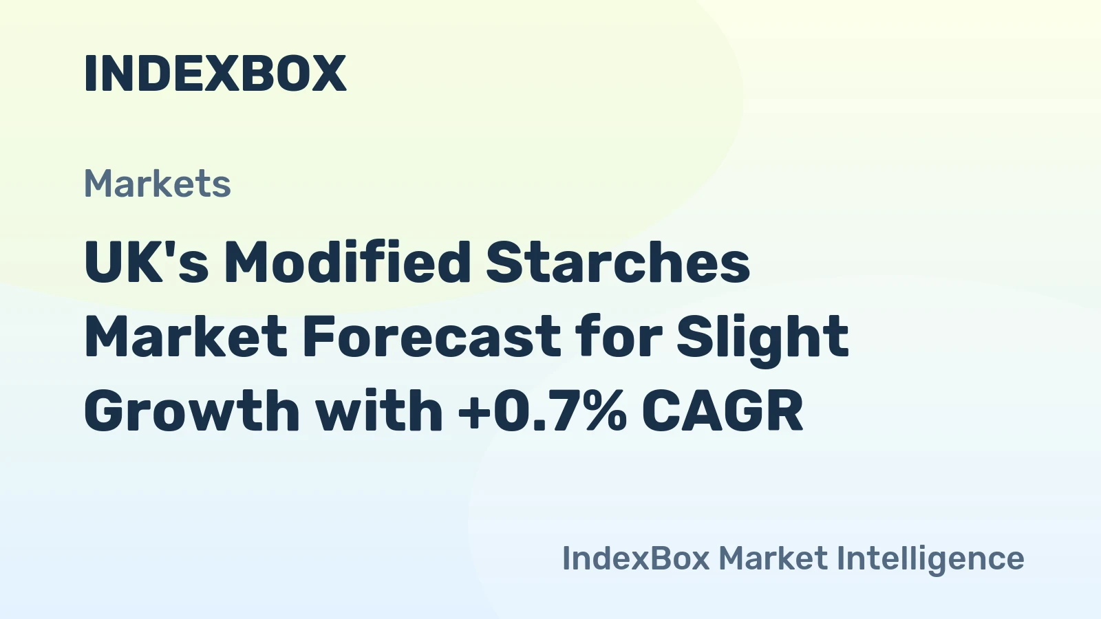 UK's Modified Starches Market Forecast for Slight Growth with +0.7% CAGR