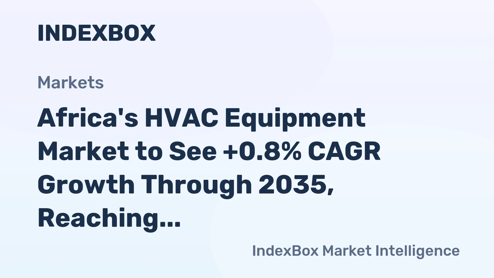 Africa's HVAC Equipment Market to See +0.8% CAGR Growth Through 2035, Reaching $27.4B in Value