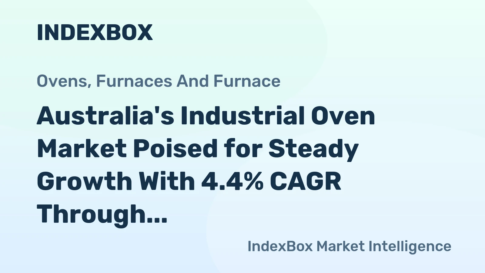 Australia's Industrial Oven Market Poised for Steady Growth With 4.4% CAGR Through 2035
