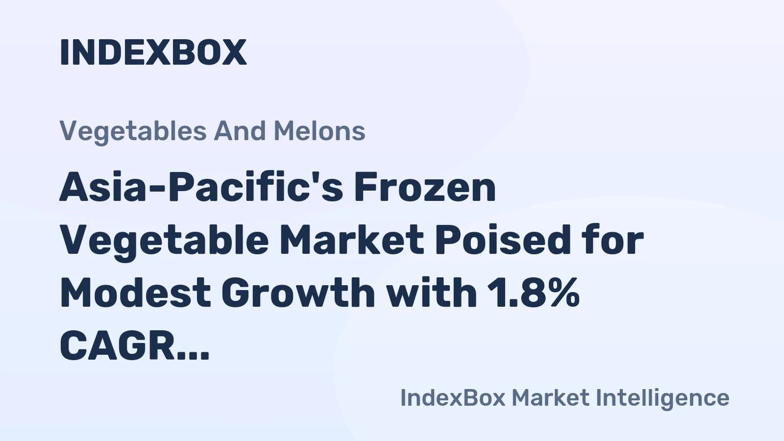 Asia-Pacific's Frozen Vegetable Market Poised for Modest Growth with 1.8% CAGR in Value