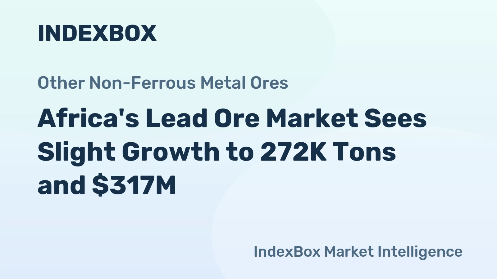 Africa's Lead Ore Market Sees Slight Growth to 272K Tons and $317M