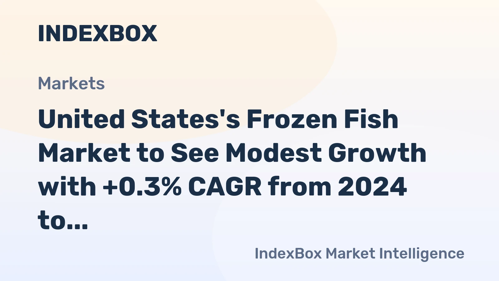 United States's Frozen Fish Market to See Modest Growth with +0.3% CAGR from 2024 to 2035