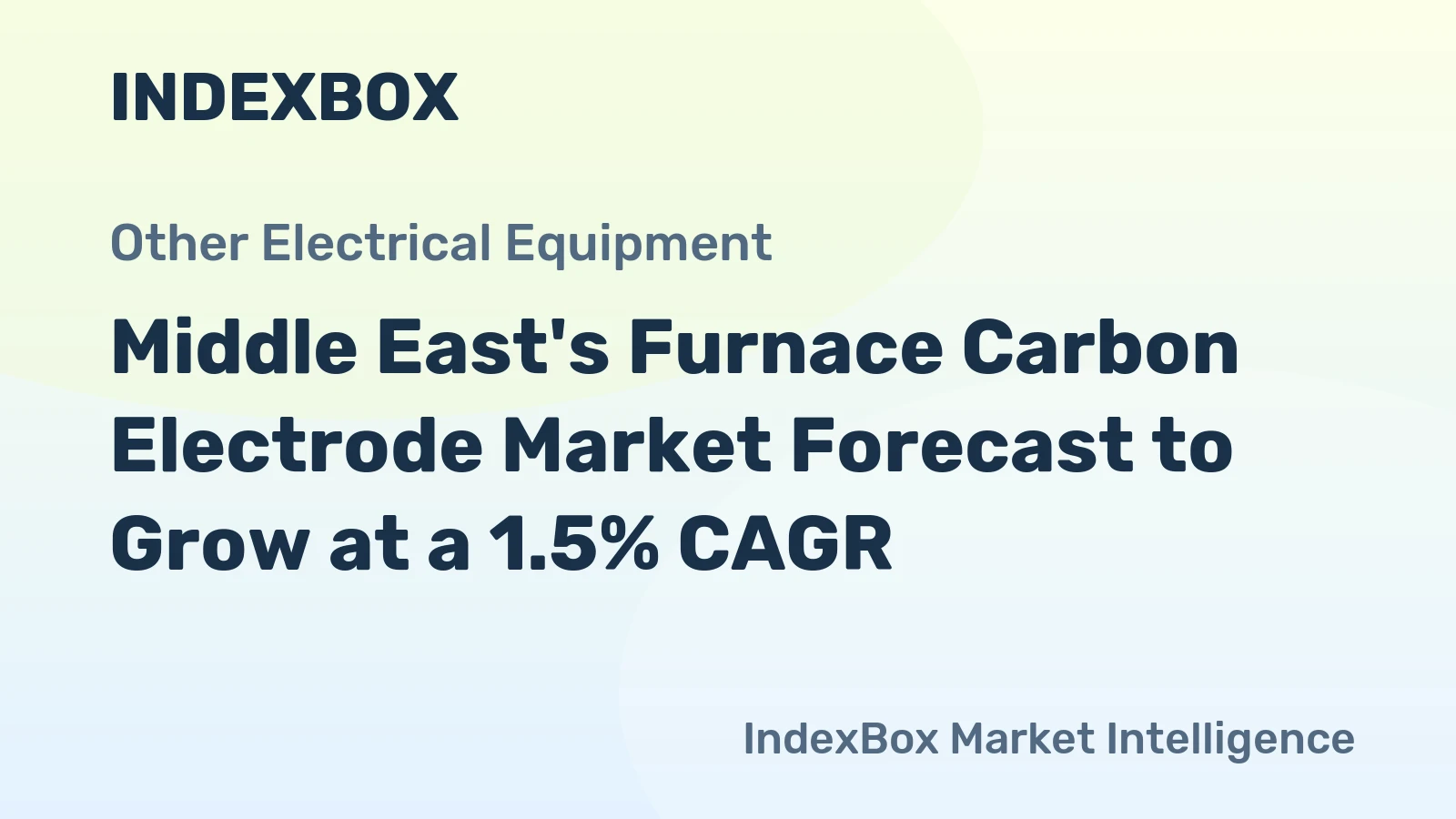 Middle East's Furnace Carbon Electrode Market Forecast to Grow at a 1.5% CAGR