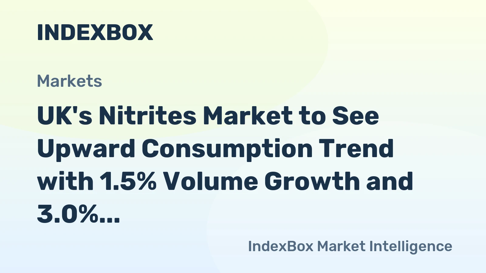 UK's Nitrites Market to See Upward Consumption Trend with 1.5% Volume Growth and 3.0% Value Growth by 2035