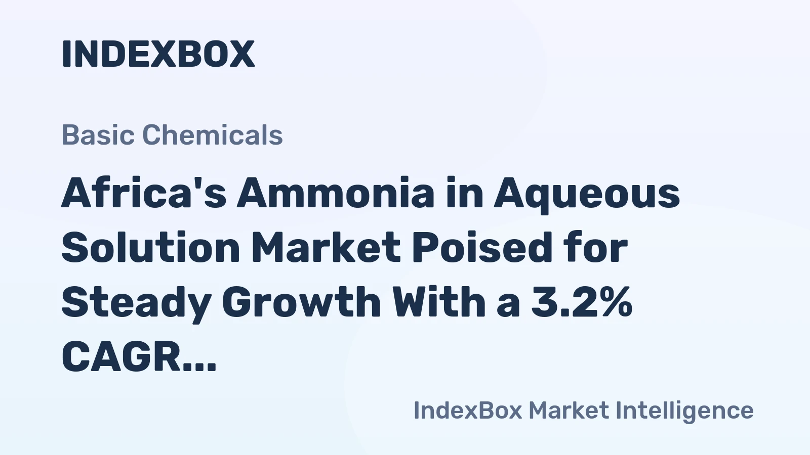 Africa's Ammonia in Aqueous Solution Market Poised for Steady Growth With a 3.2% CAGR in Value Through 2035