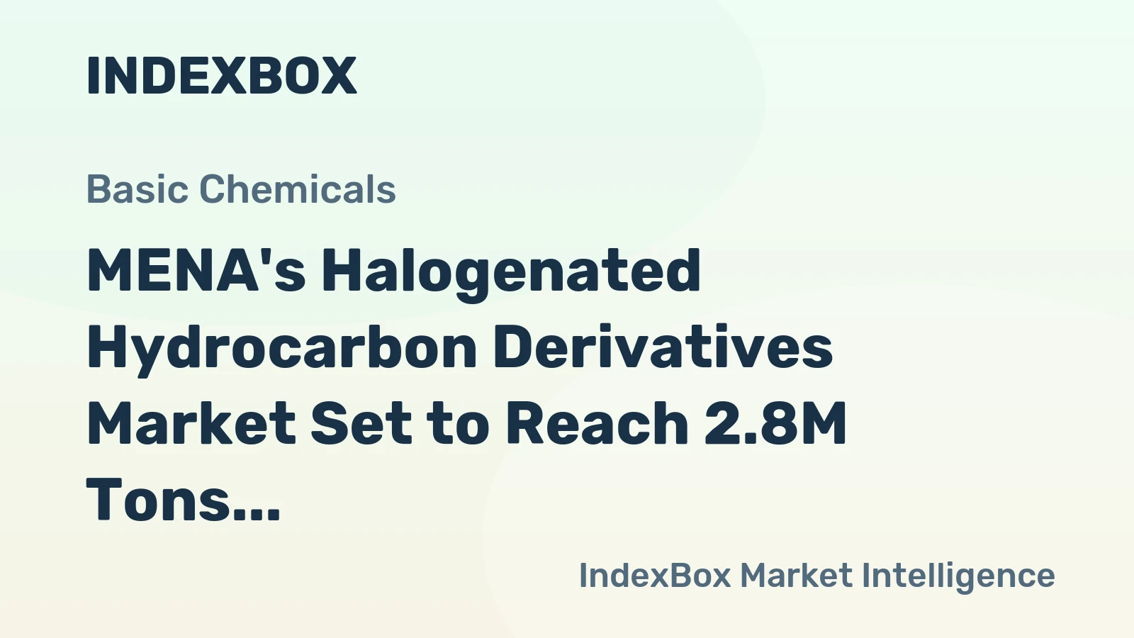 MENA's Halogenated Hydrocarbon Derivatives Market Set to Reach 2.8M Tons and $3.1B by 2035