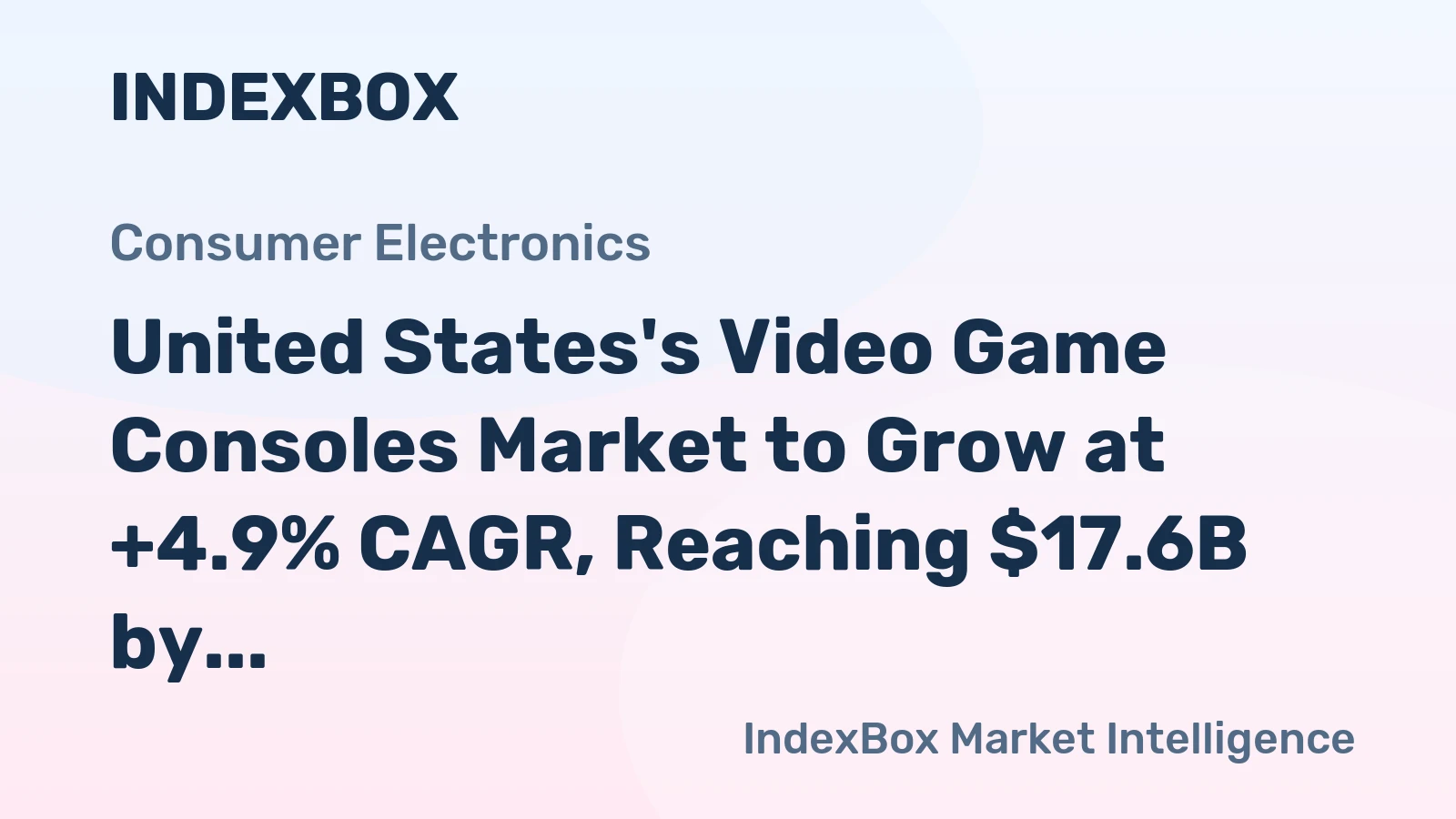 United States's Video Game Consoles Market to Grow at +4.9% CAGR, Reaching $17.6B by 2035