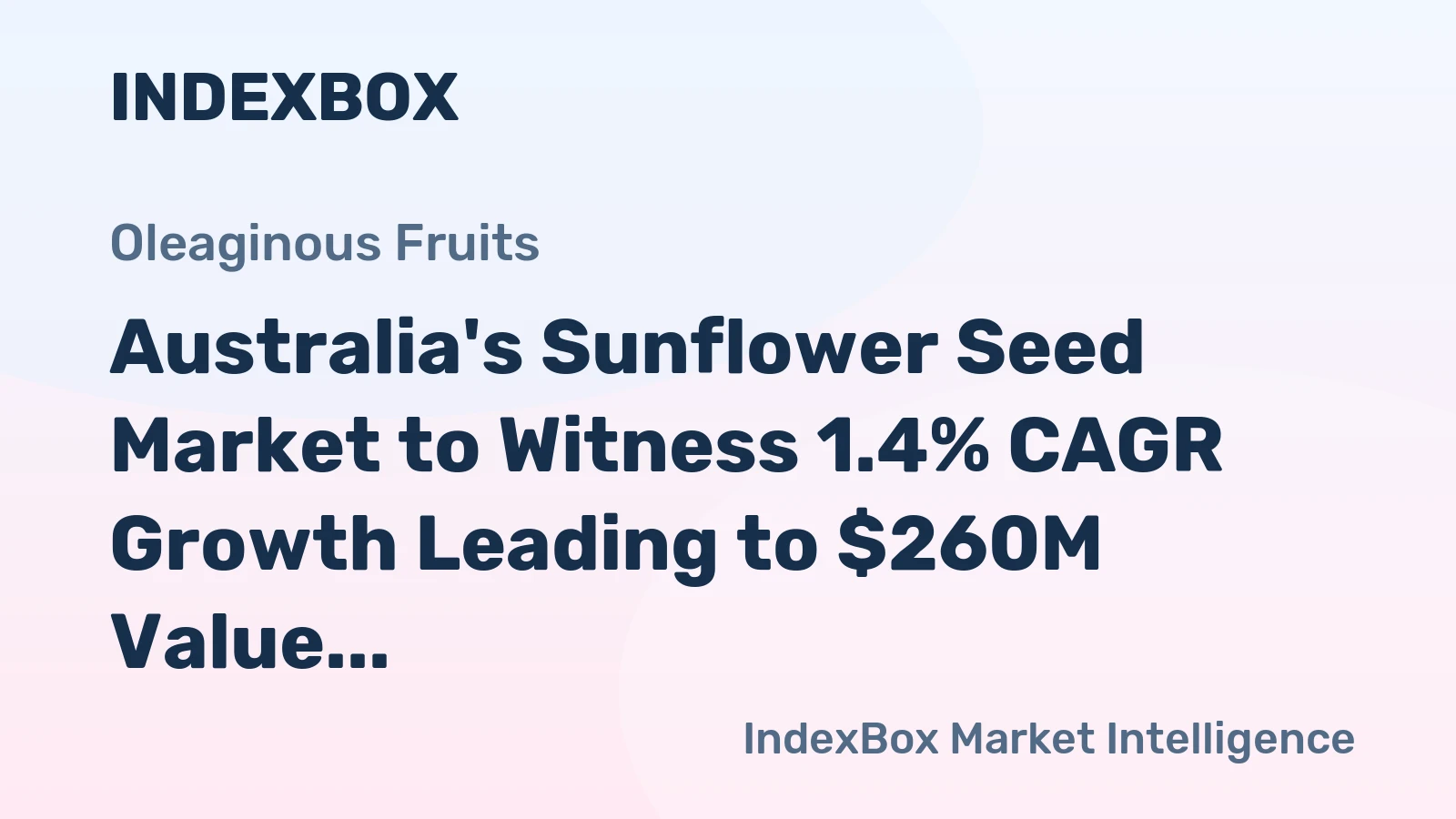 Australia's Sunflower Seed Market to Witness 1.4% CAGR Growth Leading to $260M Value by 2035