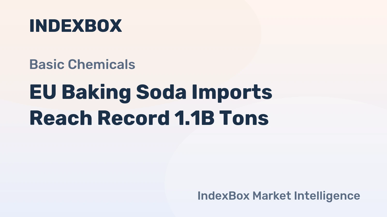 EU Baking Soda Imports Reach Record 1.1B Tons