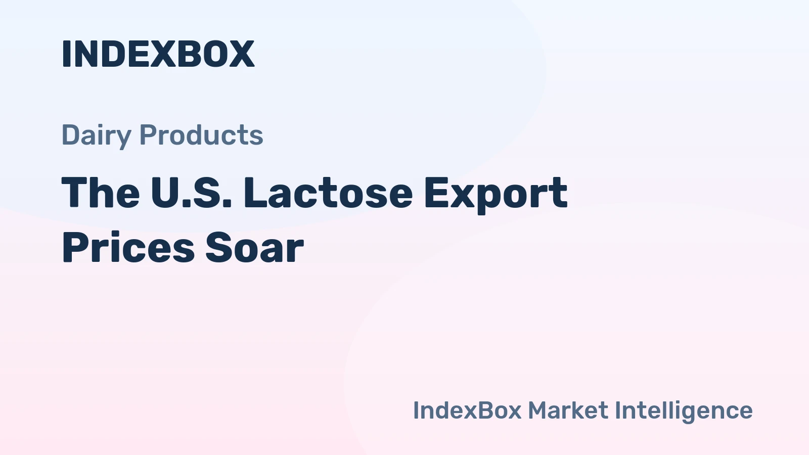 The U.S. Lactose Export Prices Soar